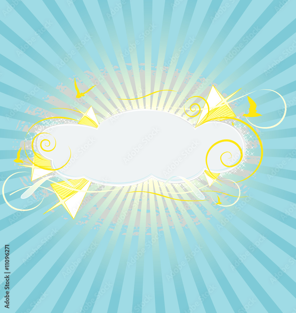 Grunge Cloud Background Stock Vector | Adobe Stock