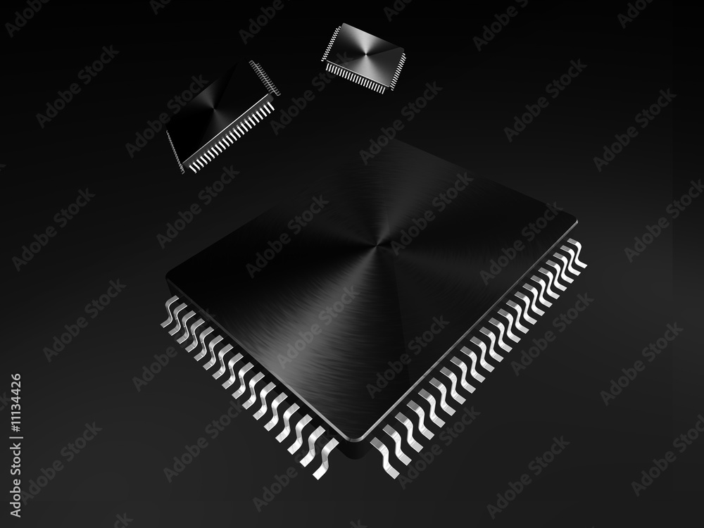 computer chips of black background Stock Illustration | Adobe Stock
