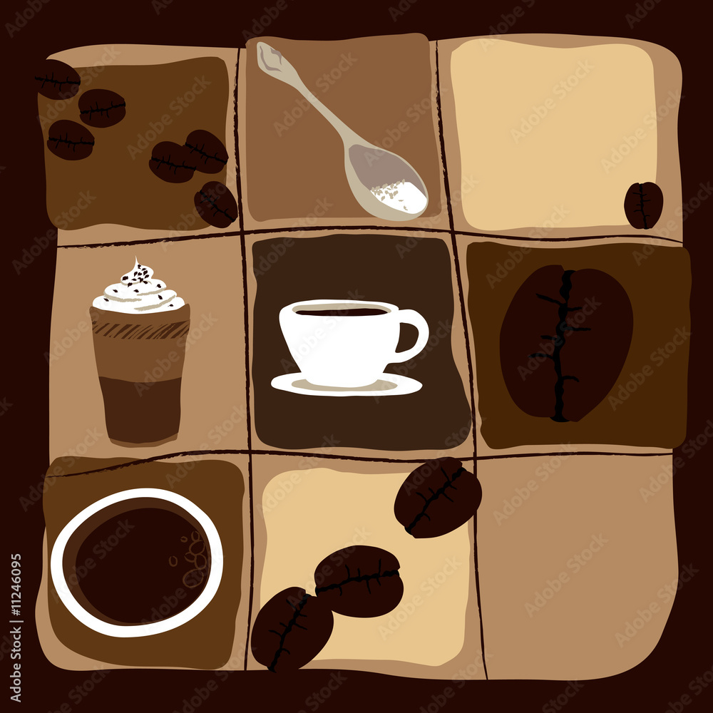 Coffe-related signs and symbols Stock Illustration | Adobe Stock