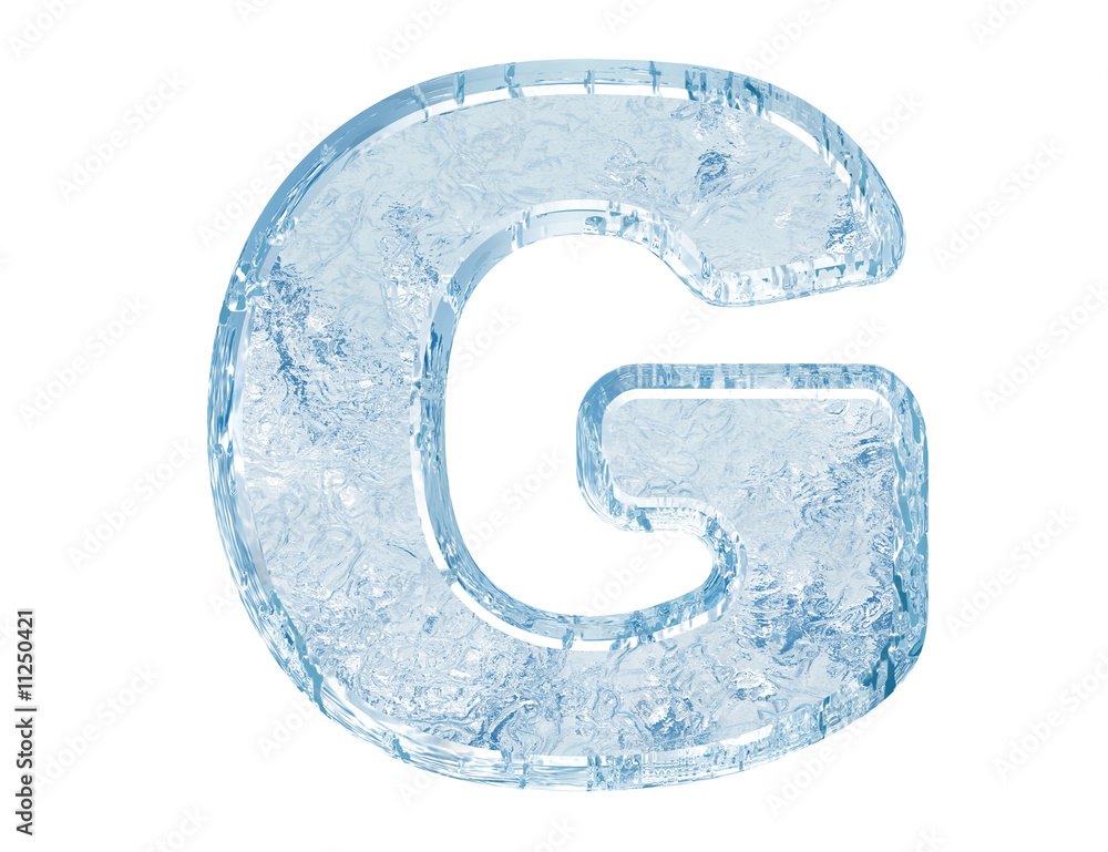 Ice font. Letter G.Upper case Stock Illustration | Adobe Stock