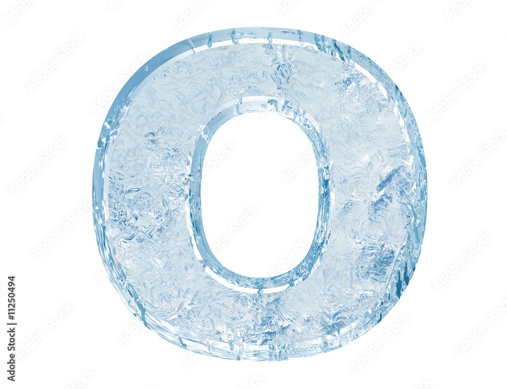 Ice font. Letter O.Upper case Stock Illustration | Adobe Stock