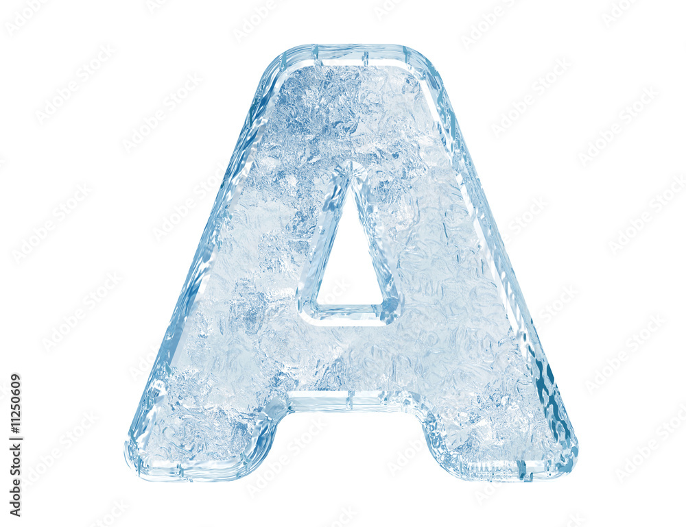 Ice font. Letter A. Stock Photo | Adobe Stock