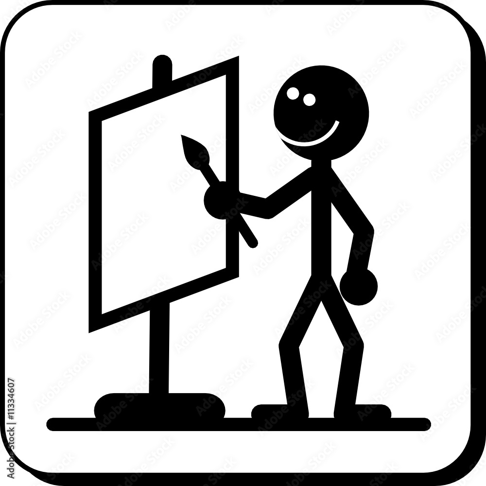 Maler Piktogramm Stock Vector | Adobe Stock