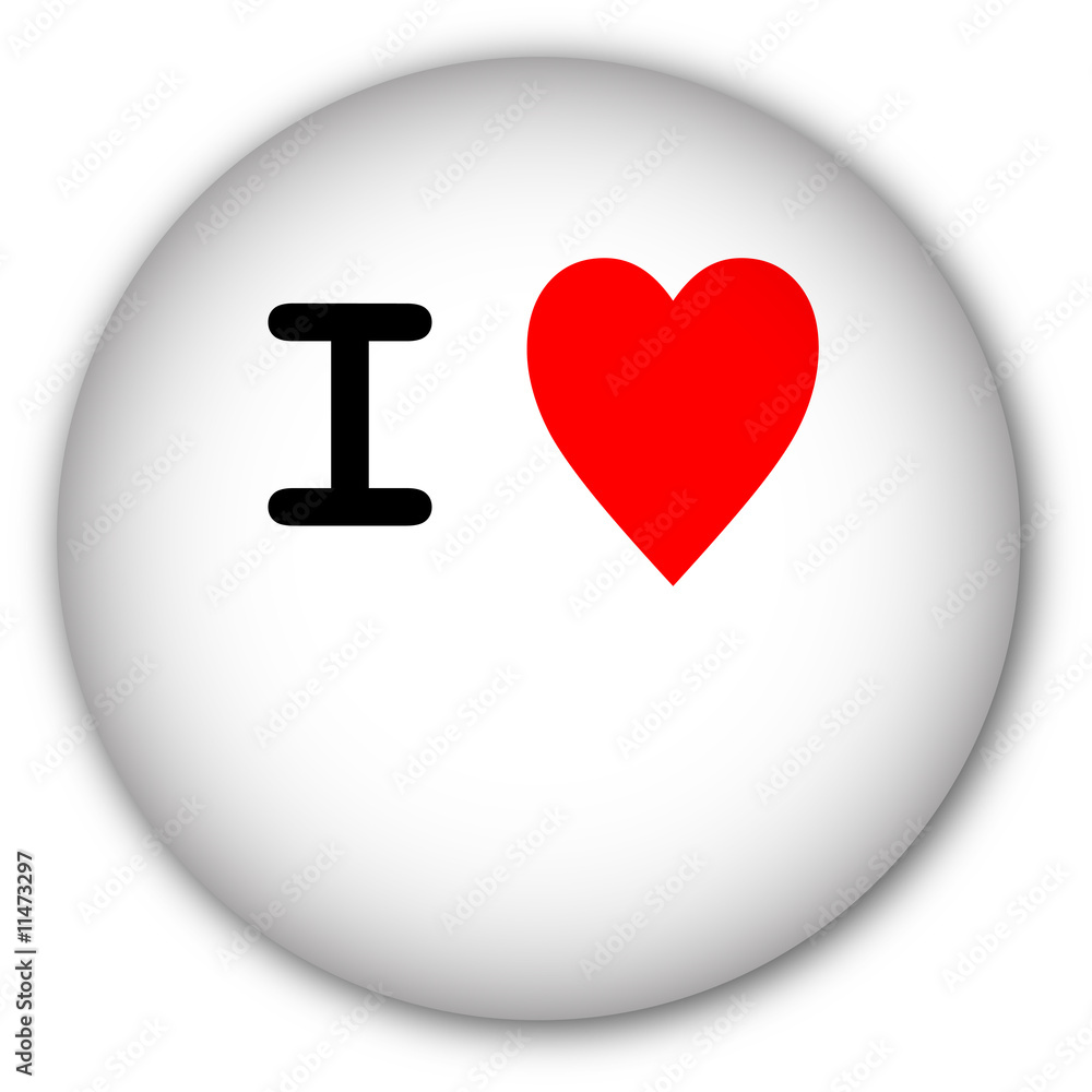 "I love ..." Pin - Insert your own text Stock Illustration | Adobe Stock