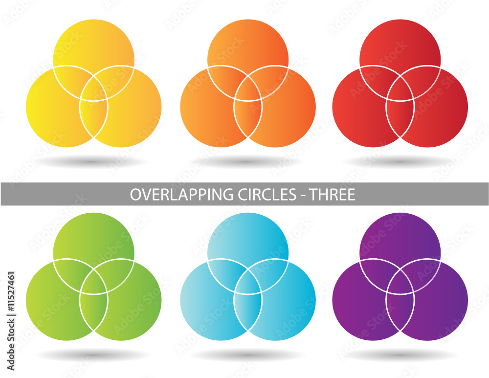 Presentation Graphics - Three Overlapping Circles Stock Vector | Adobe ...