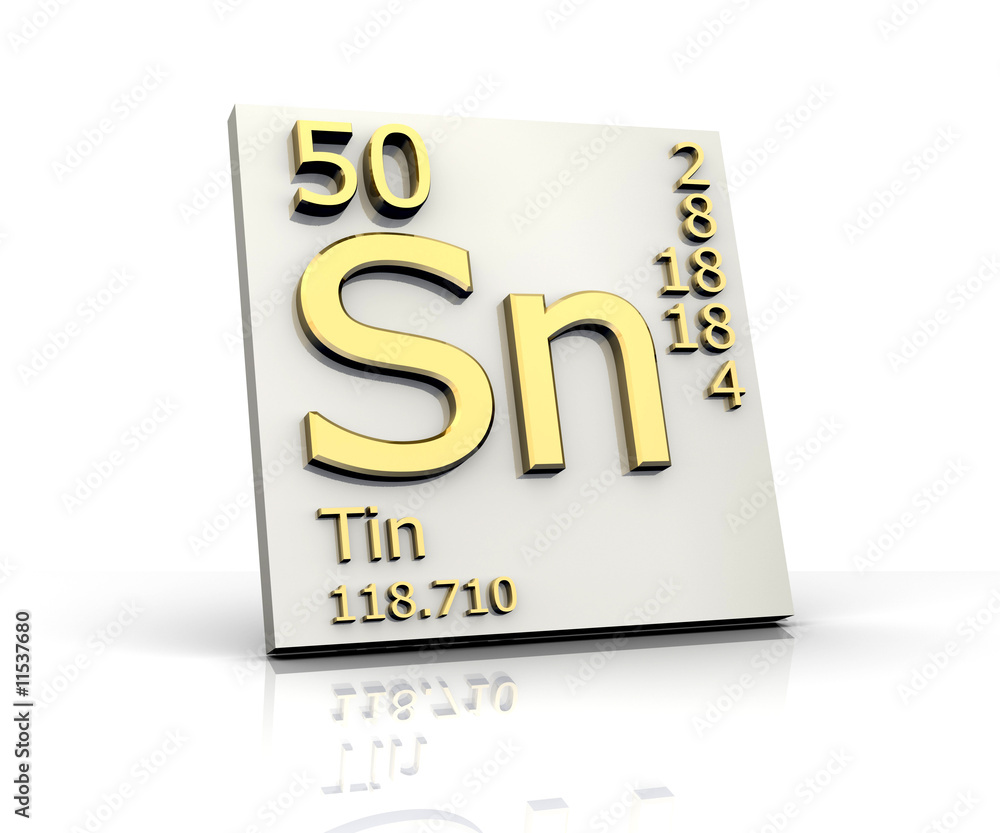 Tin form Periodic Table of Elements Stock Illustration | Adobe Stock