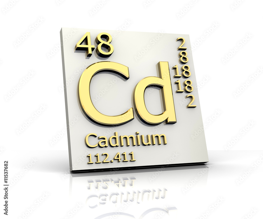 Cadmium form Periodic Table of Elements Stock Illustration | Adobe Stock
