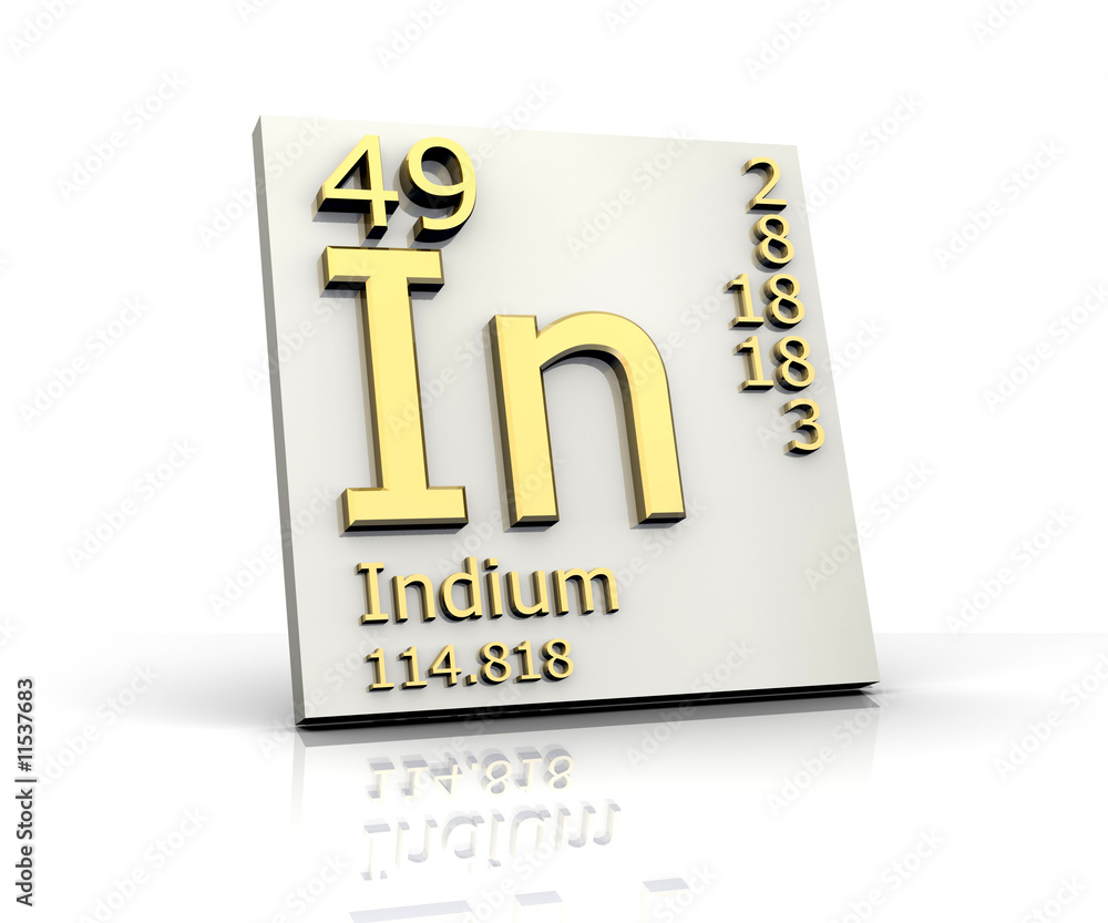 Indium form Periodic Table of Elements Stock Illustration | Adobe Stock