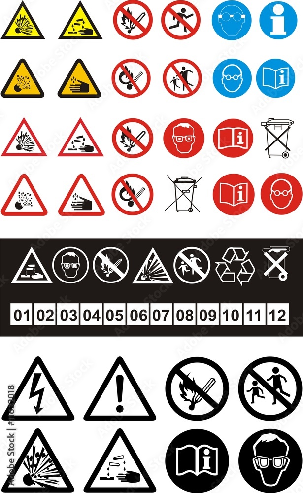 safety symbols Stock Illustration | Adobe Stock