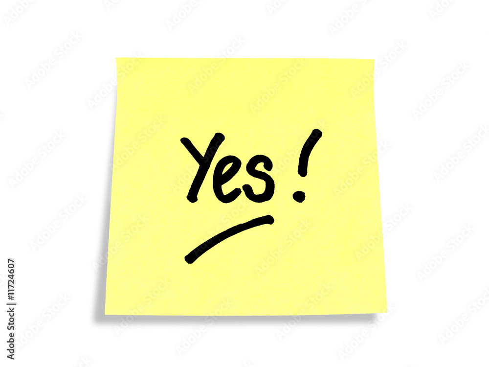 Stickies/Post-it Notes: Yes! Stock Photo | Adobe Stock