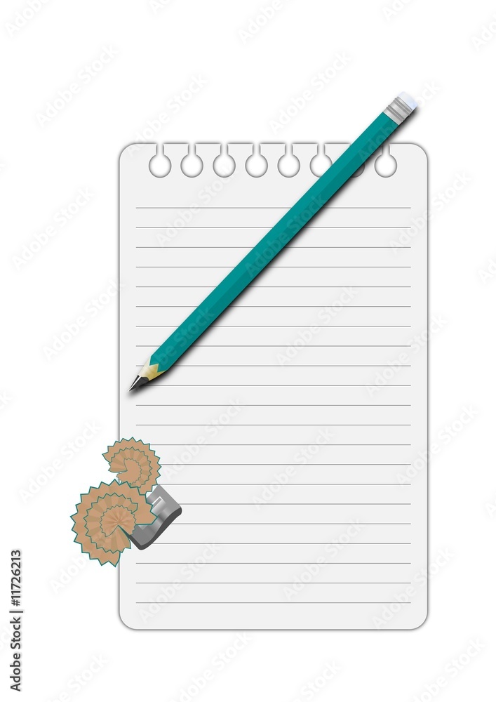 feuille de bloc note Stock Illustration | Adobe Stock