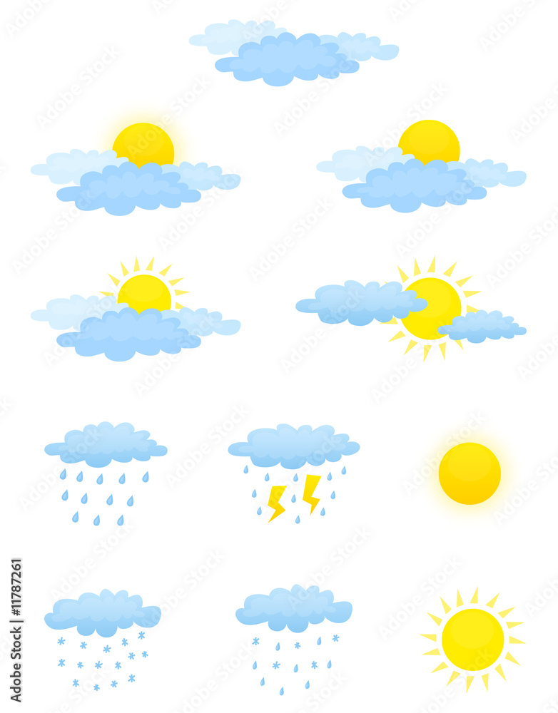 simple weather symbols Stock Illustration | Adobe Stock