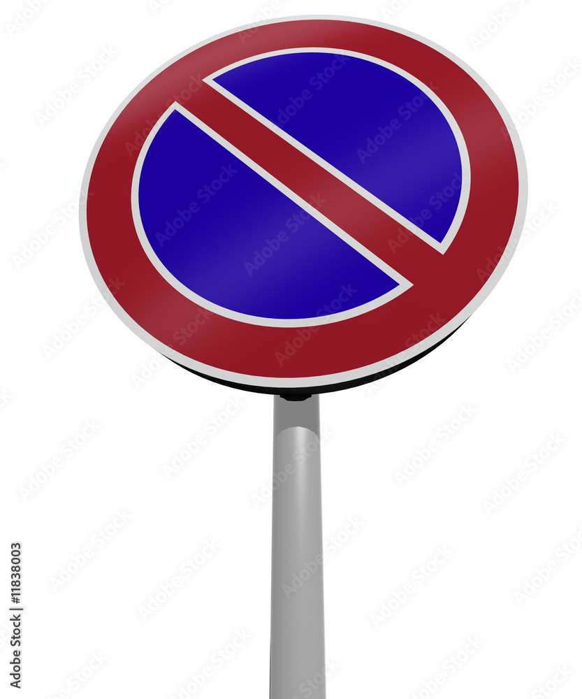 segnale stradale divieto sosta Stock Illustration | Adobe Stock