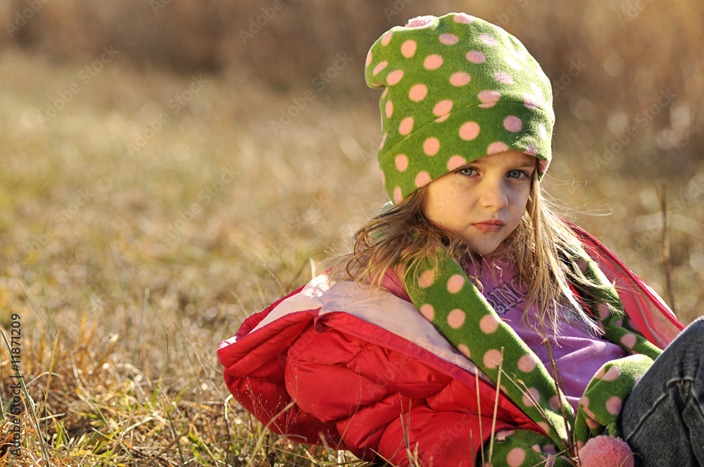 Little girl relaxing Stock Photo | Adobe Stock