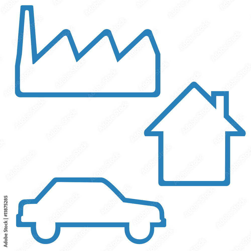 Collection de symboles entourés (détouré) Stock Vector | Adobe Stock