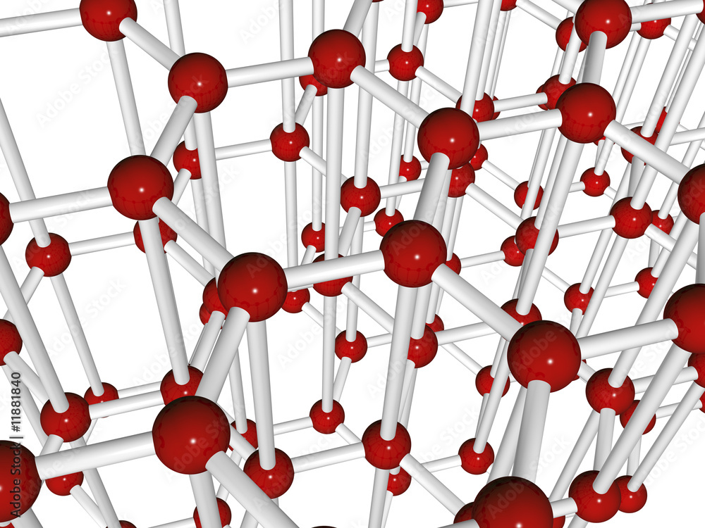 Isolated 3D model of a crystal lattice of graphite Stock Illustration ...