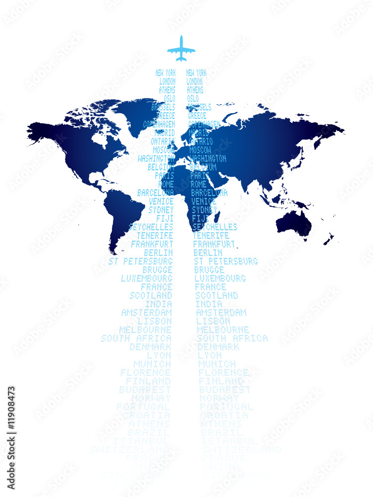 World travel background Stock Vector | Adobe Stock