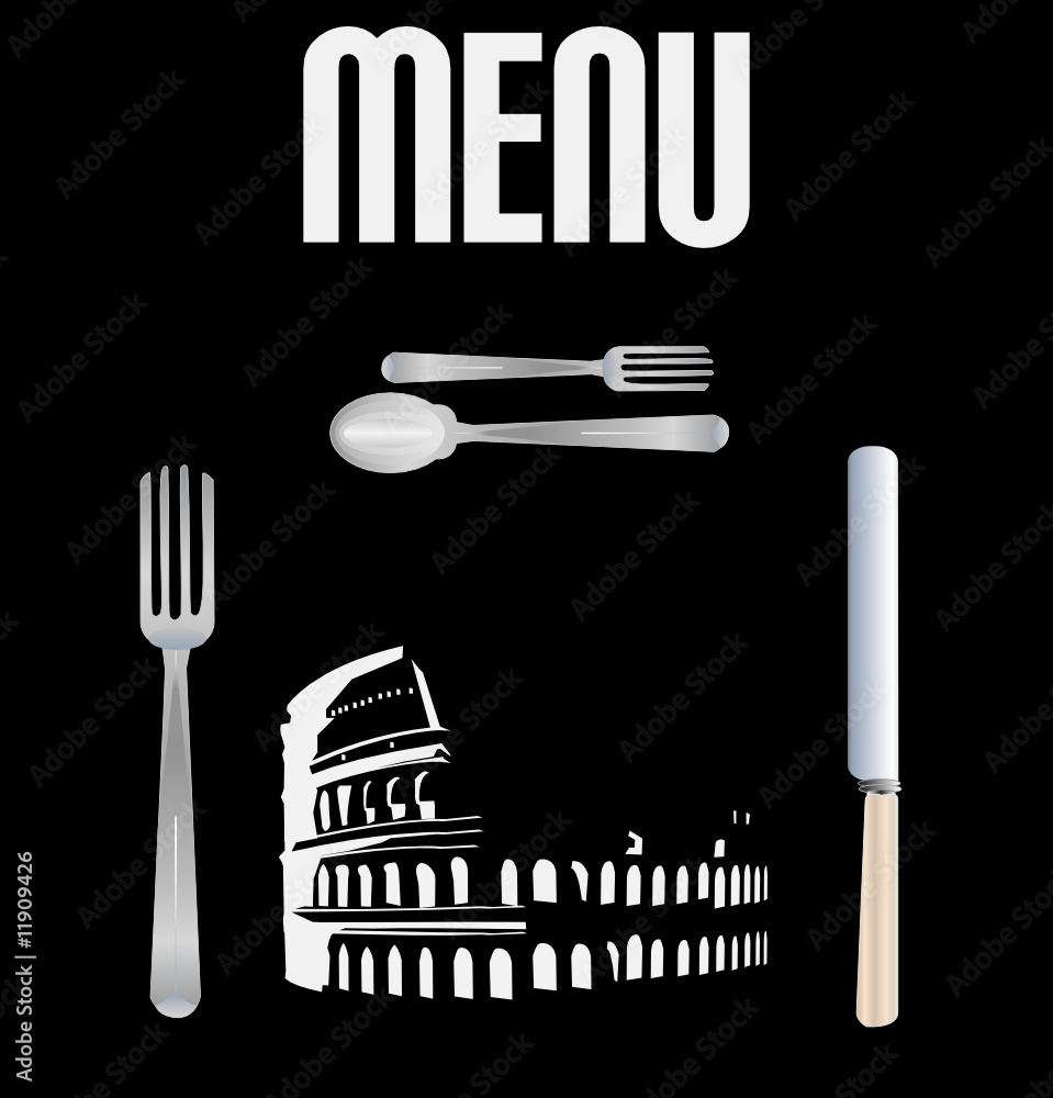 Modern Italian Menu Template Stock Vector | Adobe Stock
