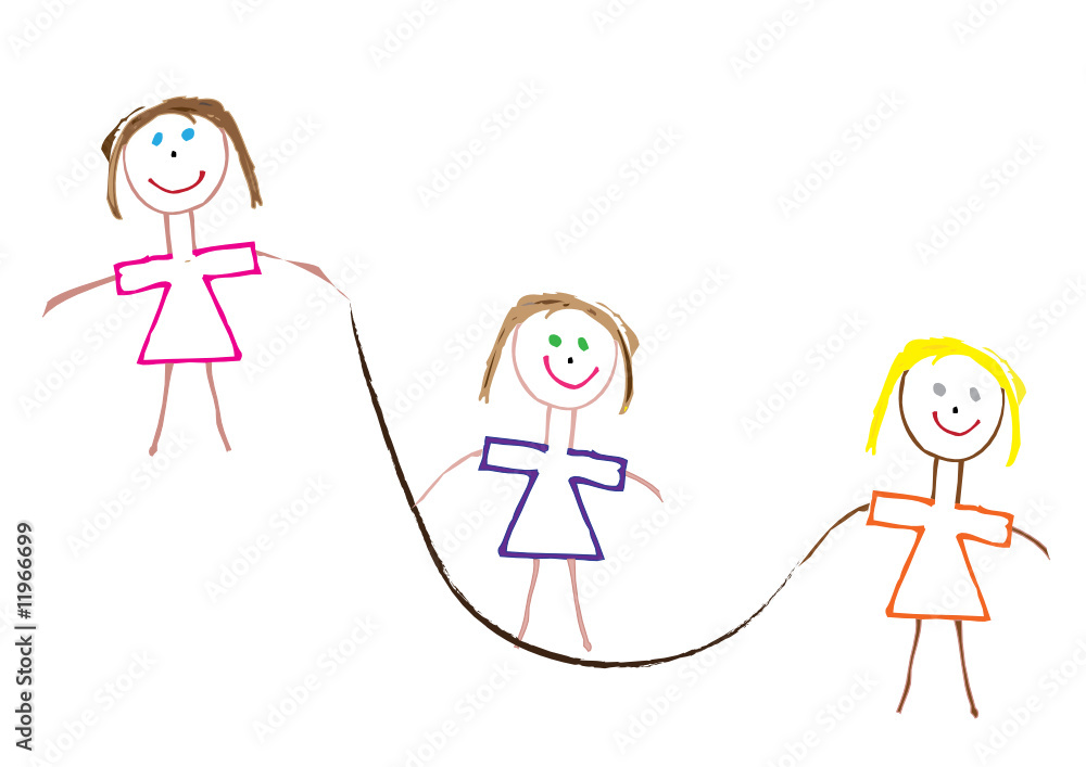 Stick Figure Family Of Three