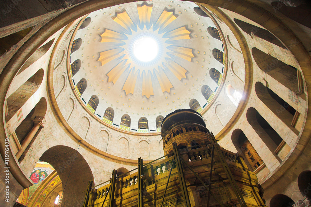 Dome in the church of the Holy Sepulchre, Jerusalem Stock Photo | Adobe ...