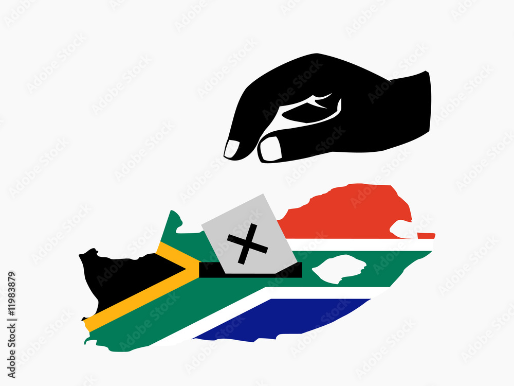 voting in South African election Stock Illustration | Adobe Stock