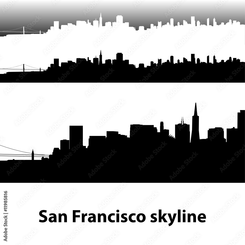 San Francisco skyline Stock Vector | Adobe Stock