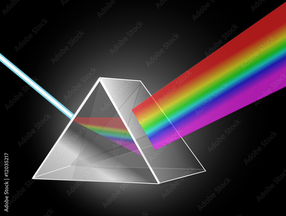 Prism Reflecting Light Over Earth