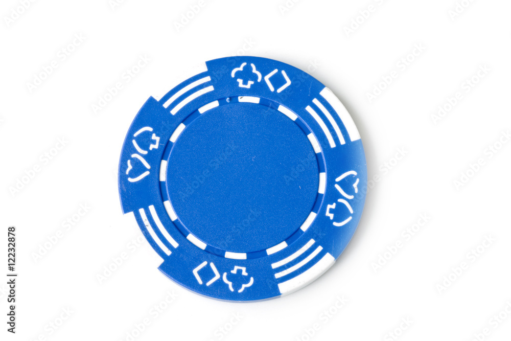 Blue poker chip Stock Photo | Adobe Stock