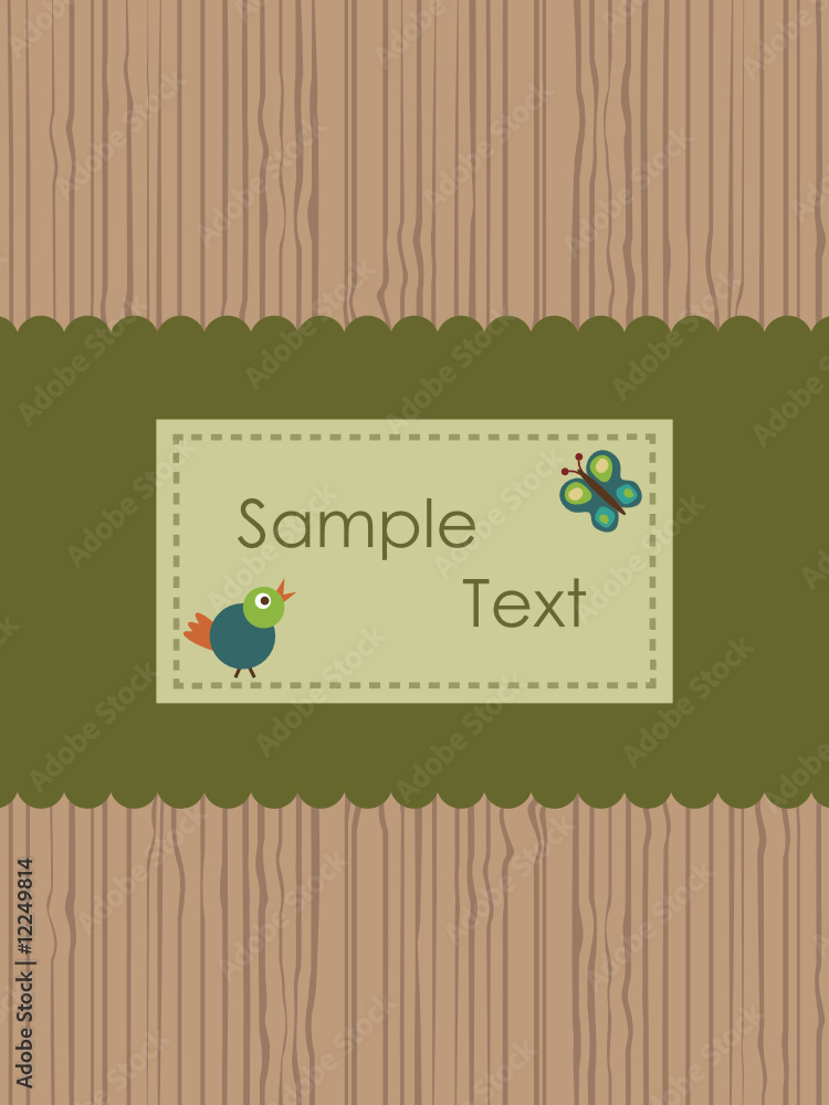 wood texture with text box Stock Vector | Adobe Stock