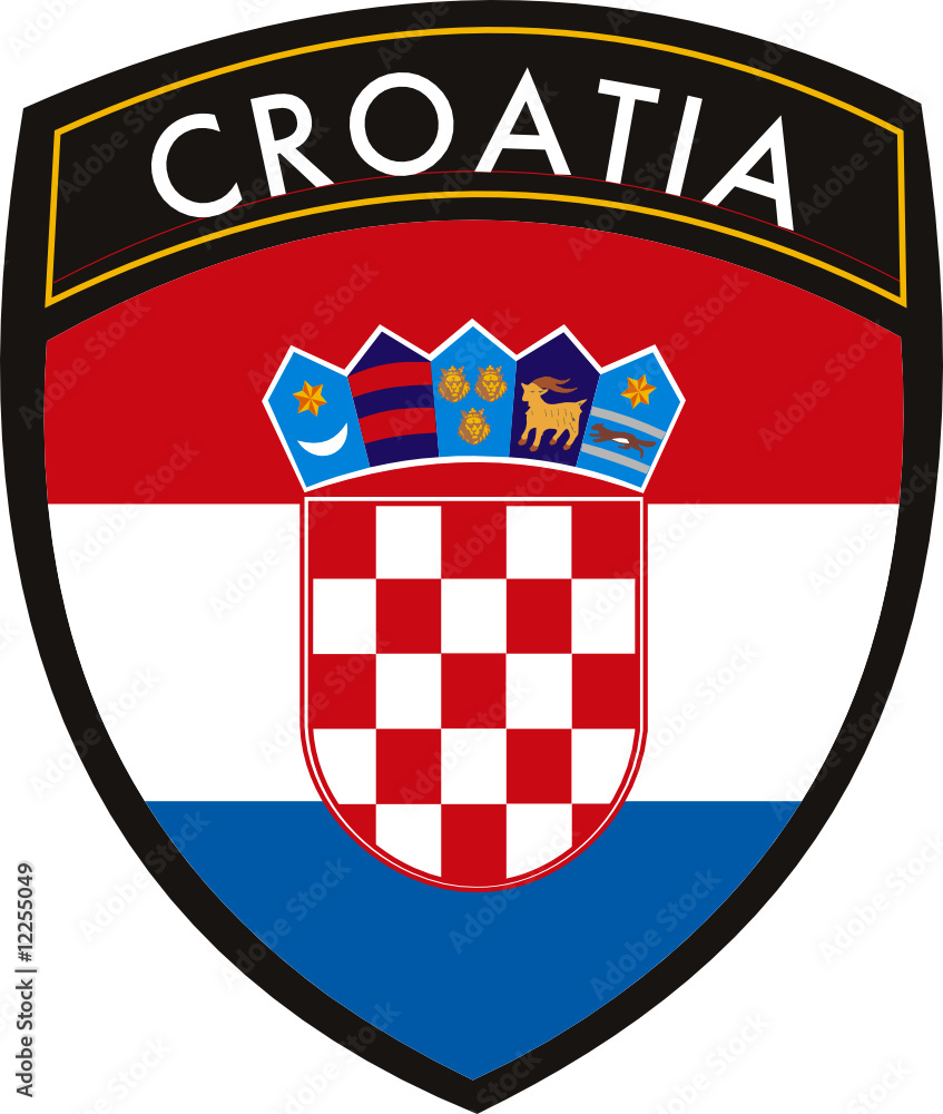 vector croatia crest flag Stock-Vektorgrafik | Adobe Stock