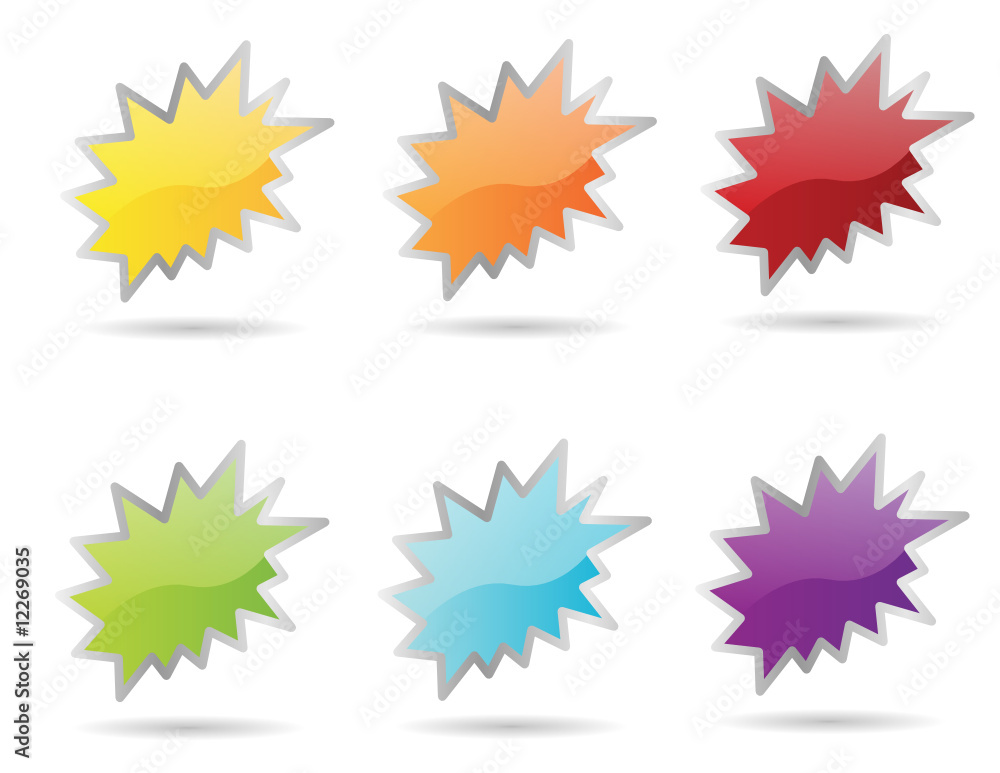 Attention Star Callouts Stock Vector | Adobe Stock