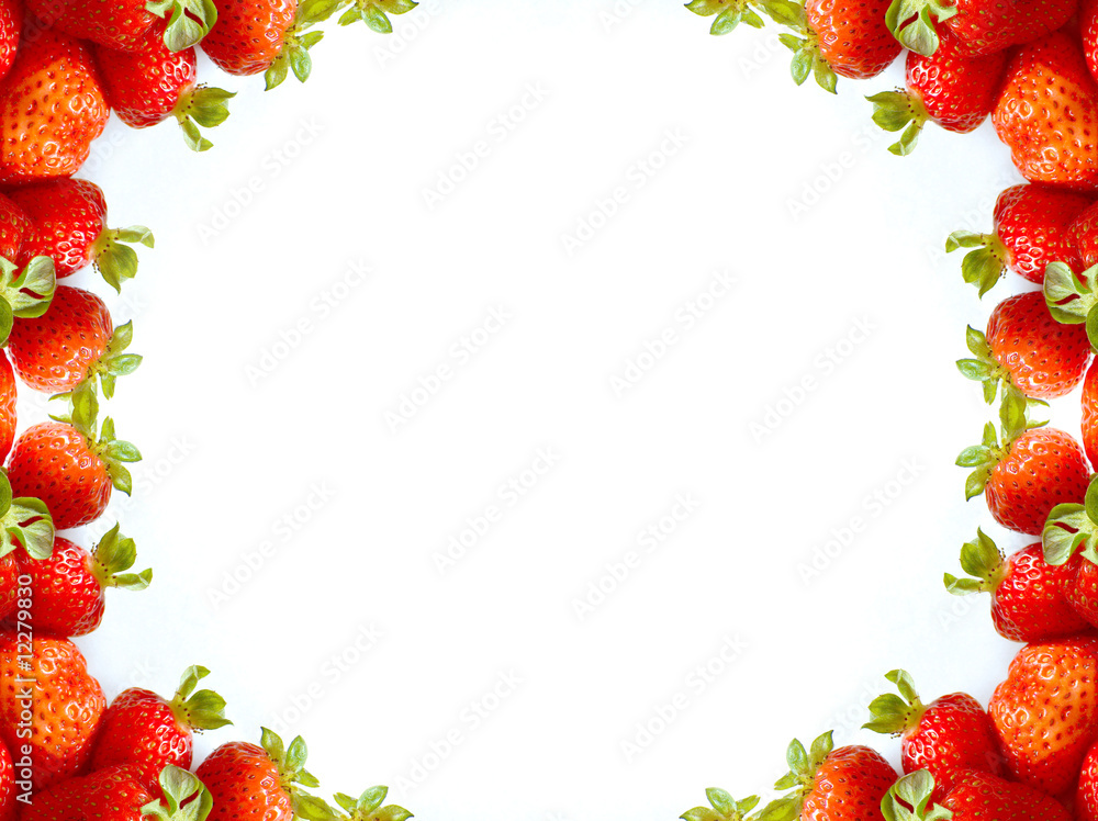 Illustrazione Stock cornice di fragole | Adobe Stock