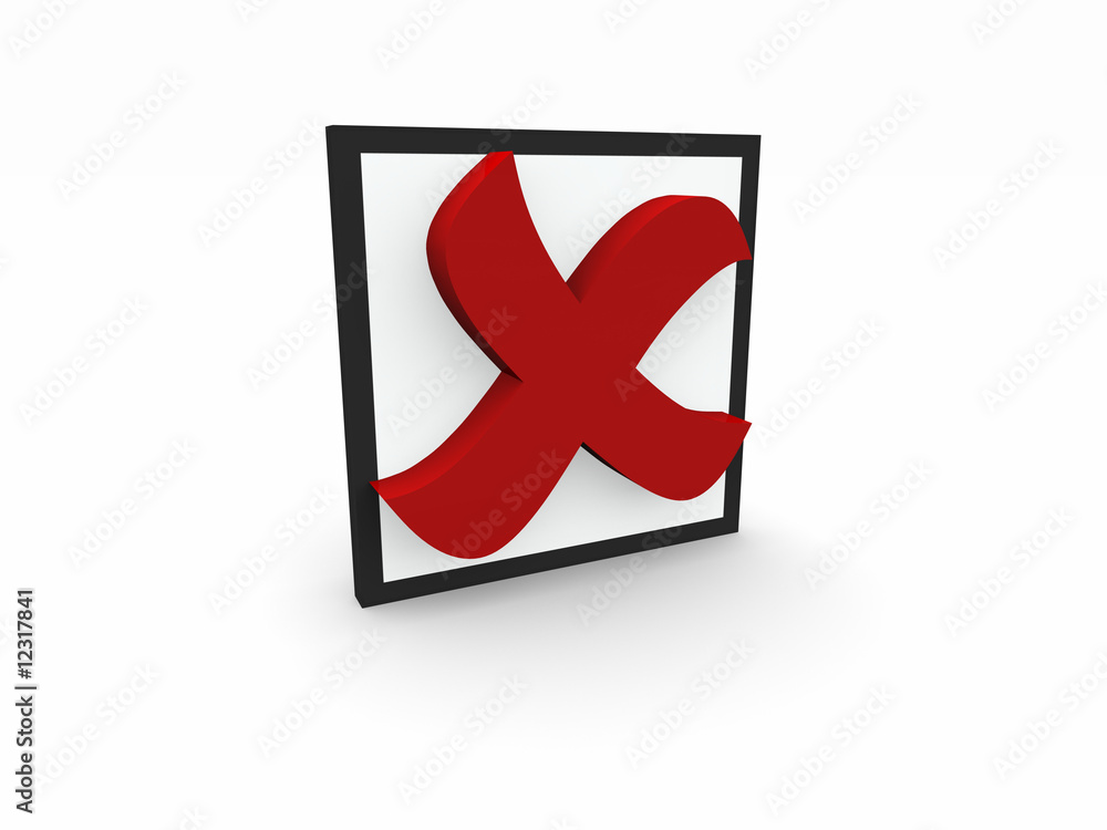 Simbolo Check negativo in verticale Stock Illustration | Adobe Stock