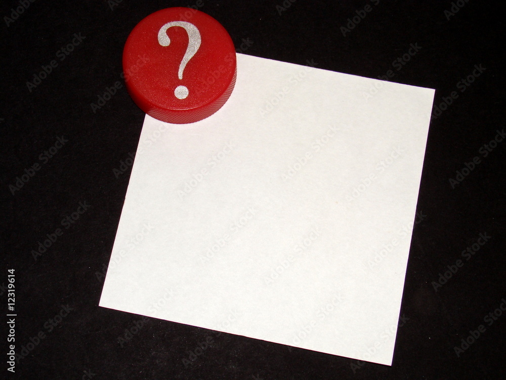 Question Mark with Notepaper Stock Photo | Adobe Stock