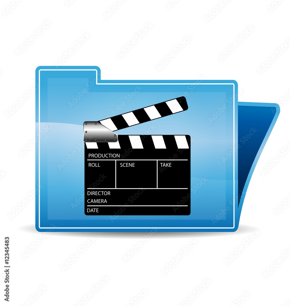 Cinema movie icon folder Stock Vector | Adobe Stock