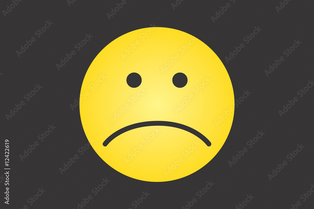 Trauriger Smiley Stock-Illustration | Adobe Stock