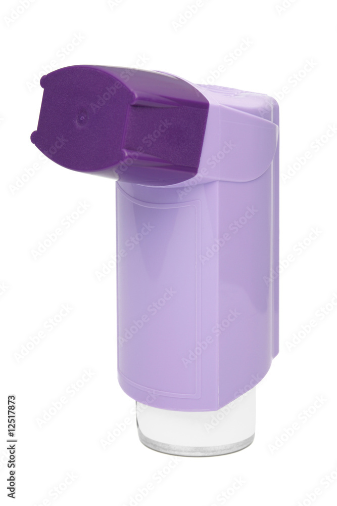 Purple asthma Inhaler Stock Photo | Adobe Stock