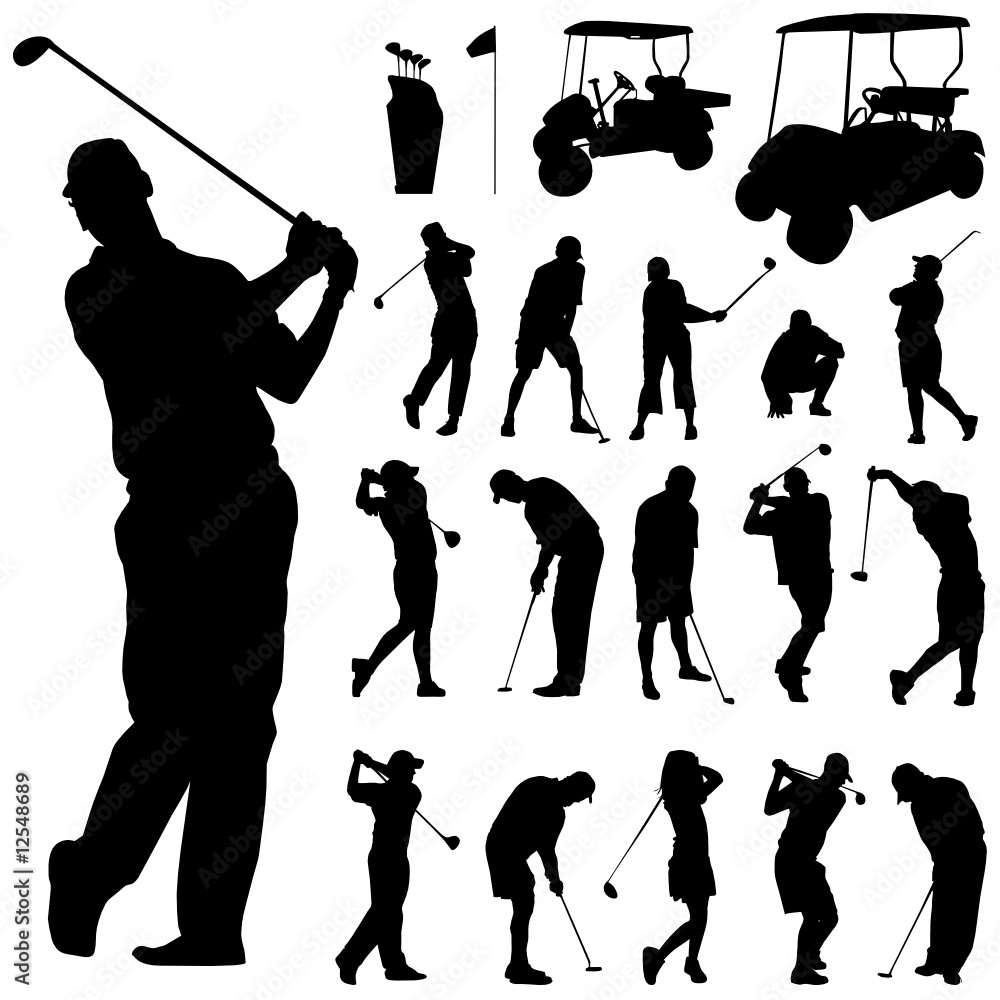 golf vector set Stock Vector | Adobe Stock