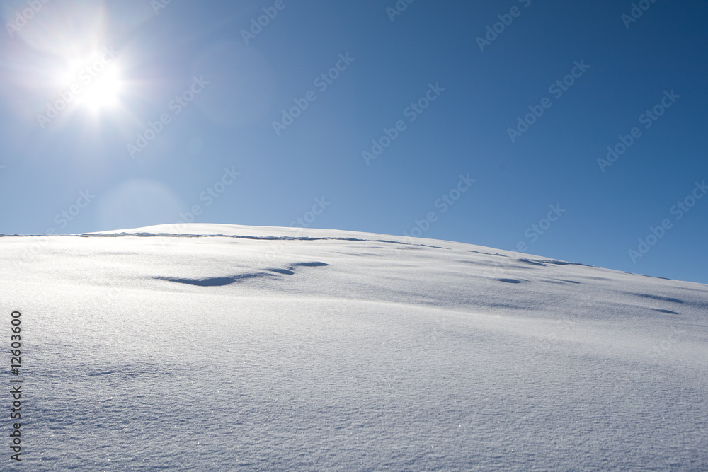 Paysage de neige Stock Photo | Adobe Stock