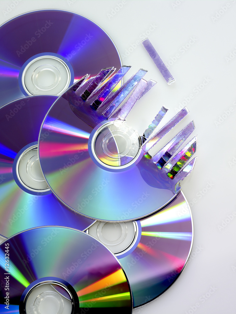 zerstörte DVD Stock Photo | Adobe Stock