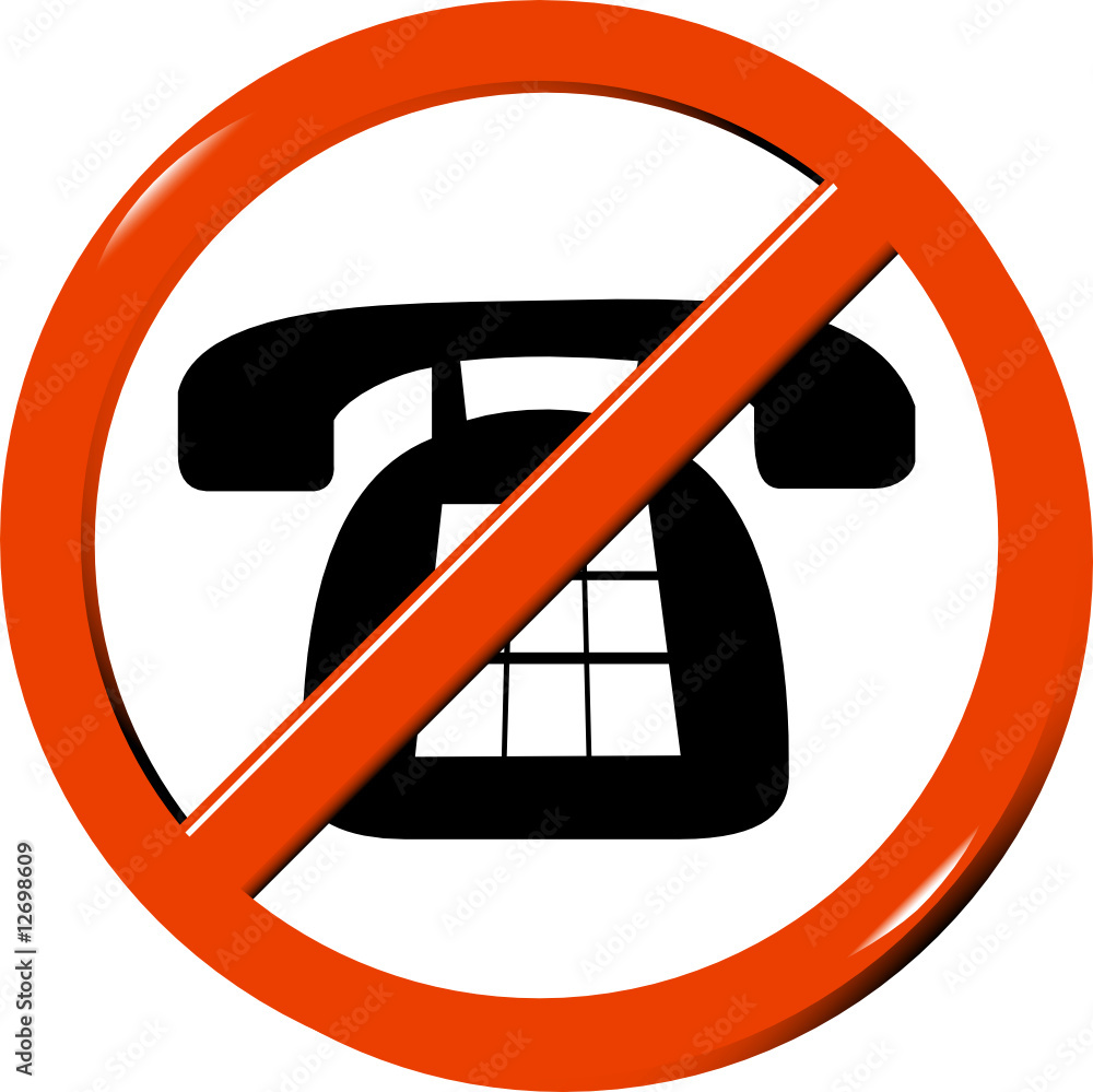 No telephone sign Stock Vector | Adobe Stock