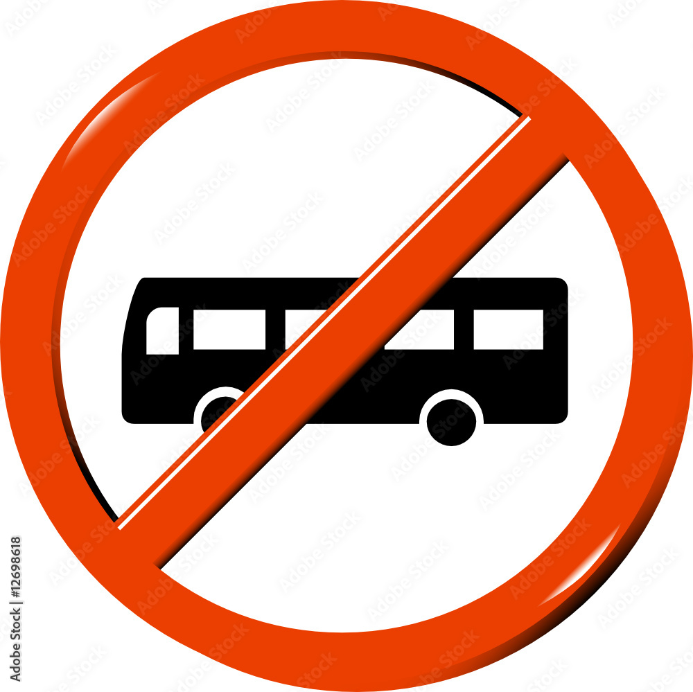 No bus sign Stock Vector | Adobe Stock