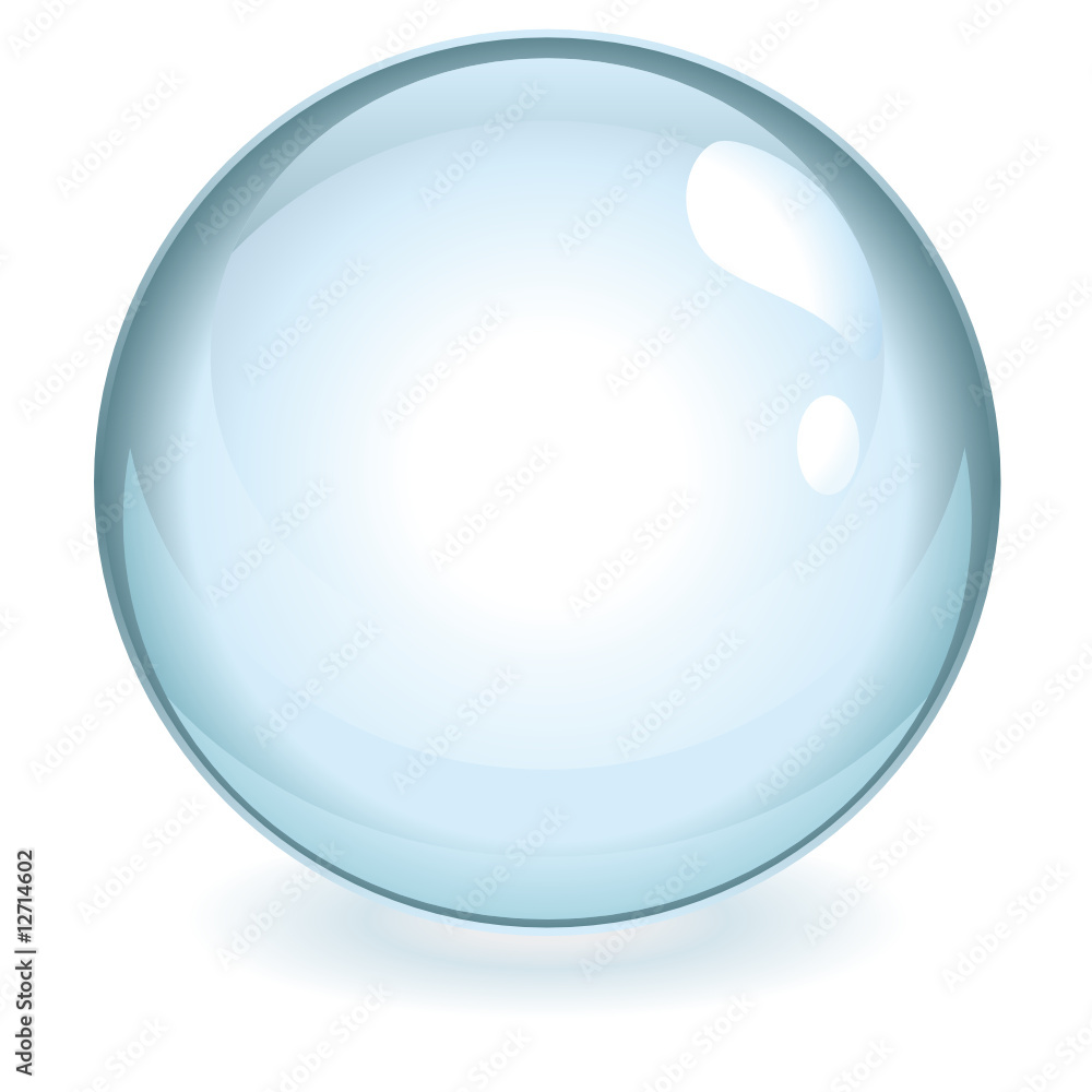 Sphère bleue transparente vectorielle Stock Vector | Adobe Stock