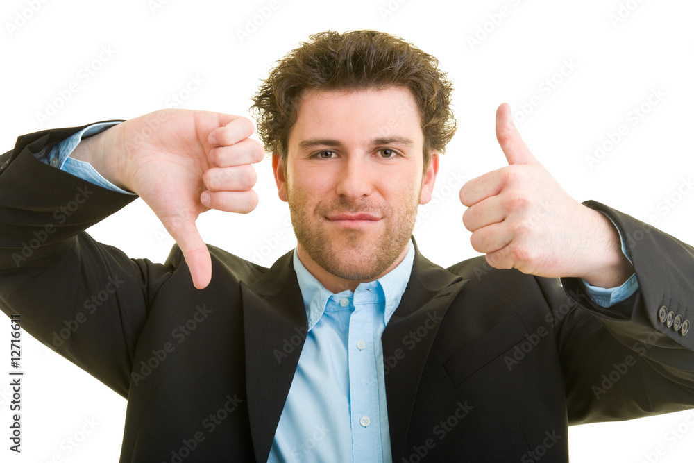 Daumen hoch und runter Stock Photo | Adobe Stock