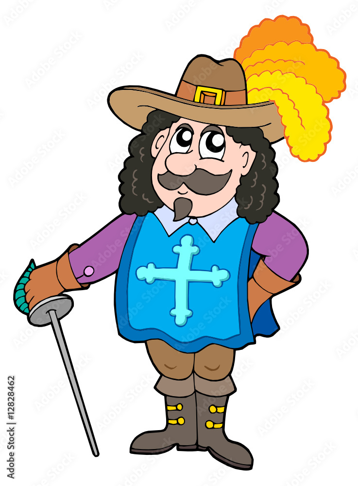 Cartoon musketeer Stock Vector | Adobe Stock