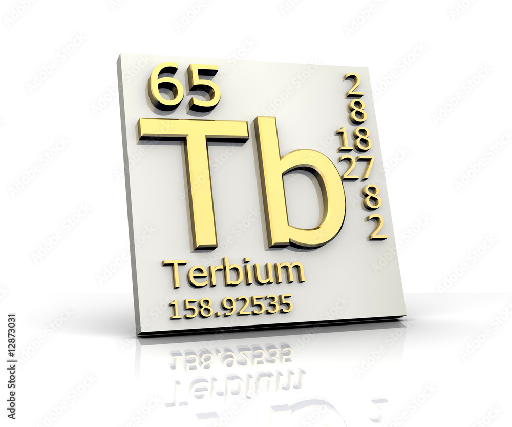 Terbium form Periodic Table of Elements Stock Illustration | Adobe Stock