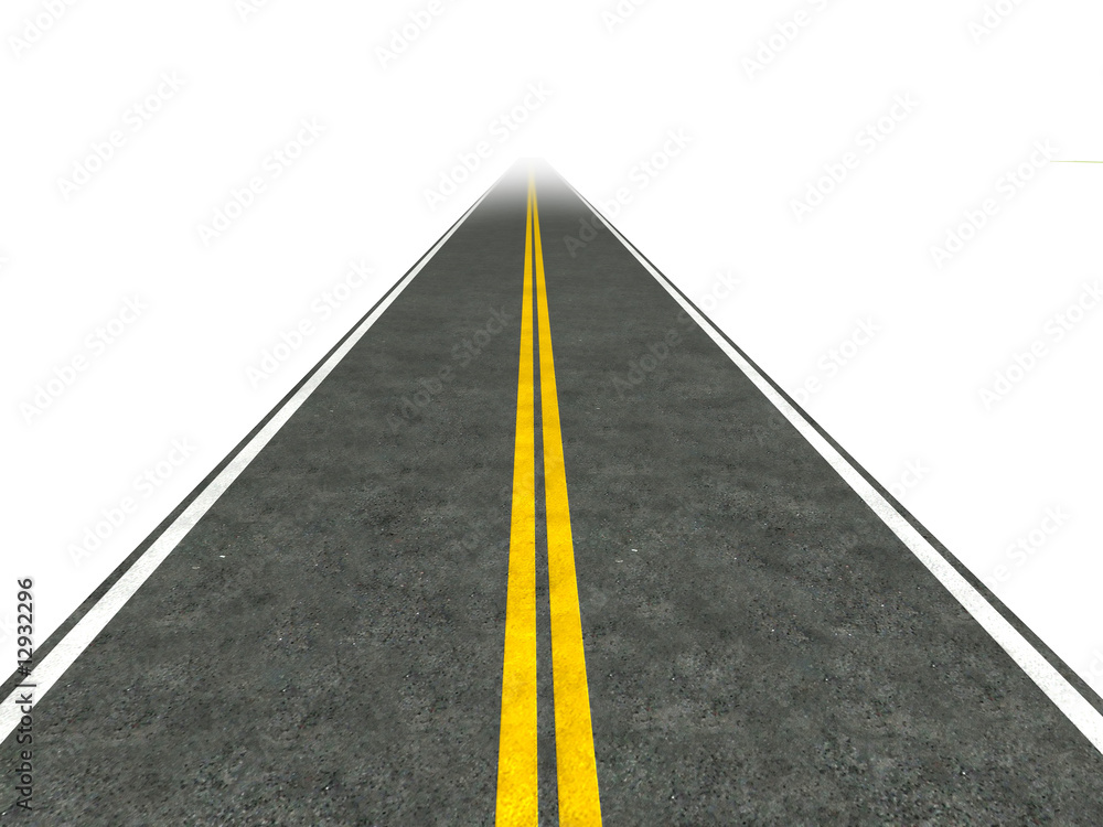 Long, straight road illustration. Stock Illustration | Adobe Stock