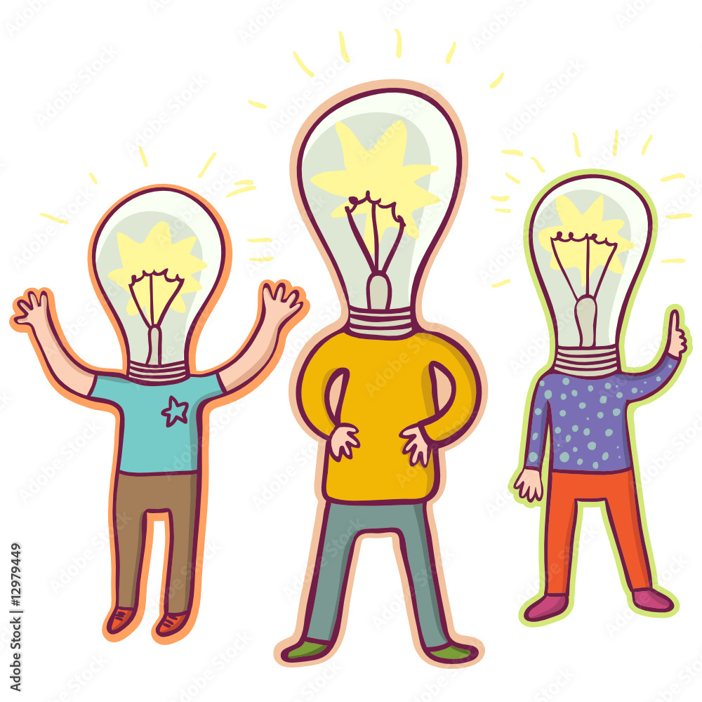 Idea concept - cartoon vector illustration Stock Vector | Adobe Stock