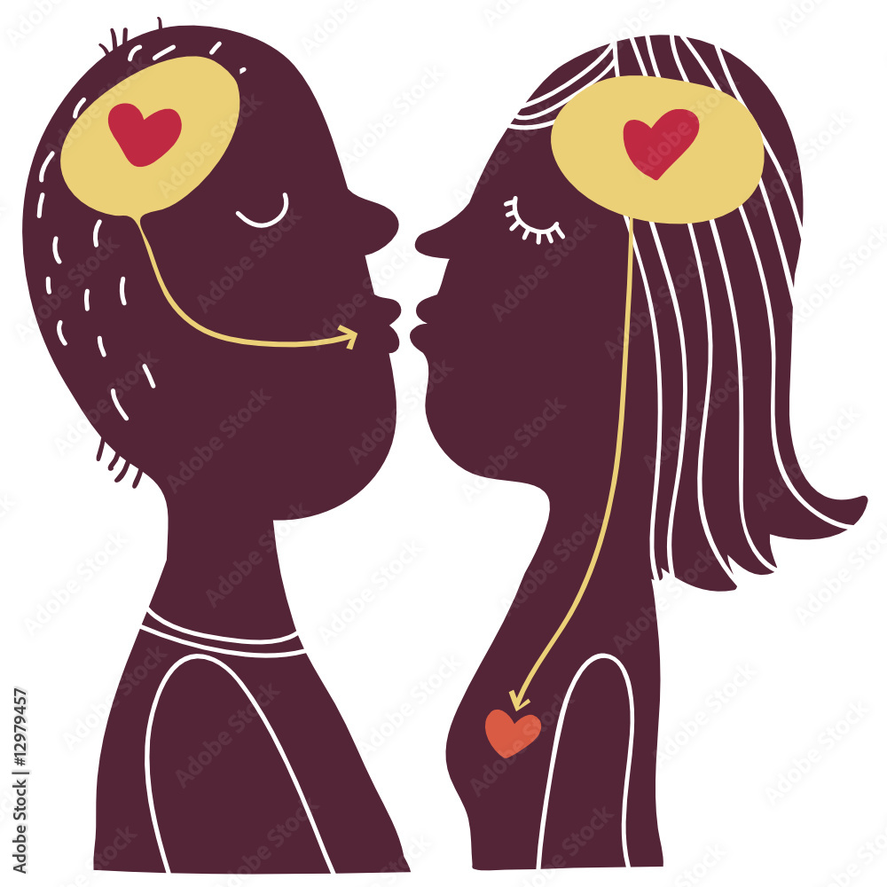 relations concept - cute cartoon vector illusrtration Stock Vector ...