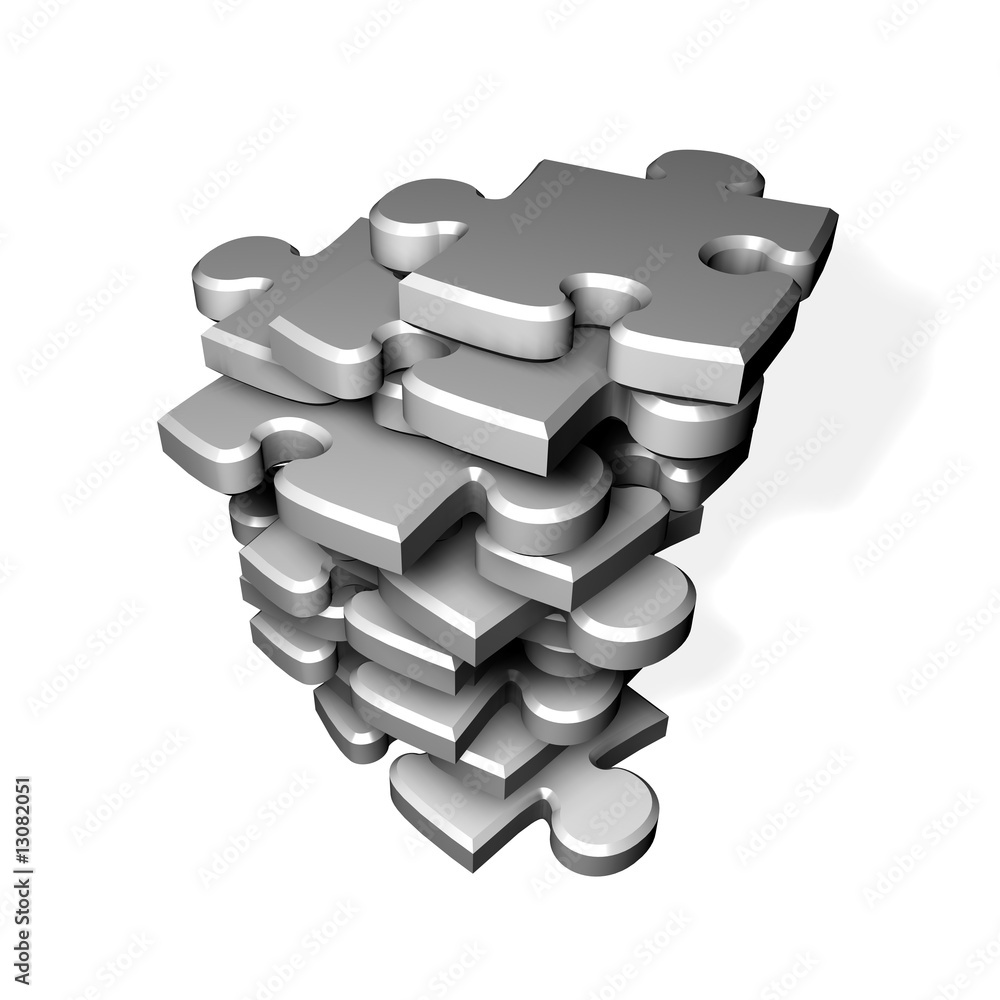 Stapel Puzzelteile Stock-Illustration | Adobe Stock